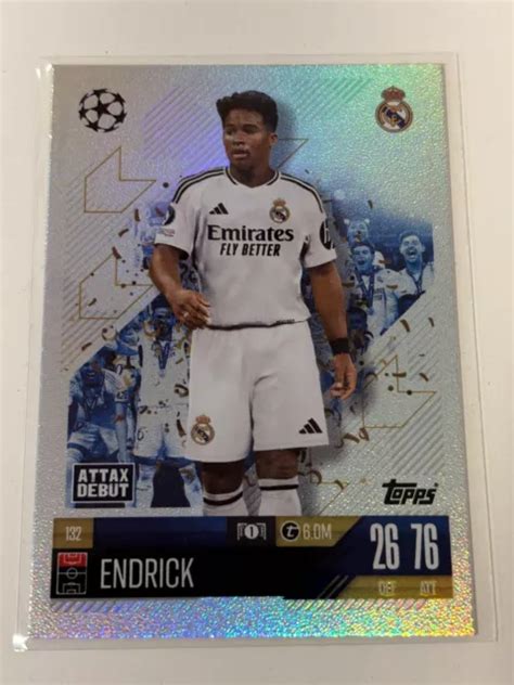Match Attax Debut 2024 25 Endrick Real Madrid Attax Debutto Rc Rookie