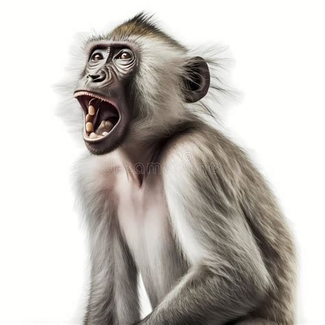 Realistic Illustration Of Babboon Generative Ai Stock Illustration