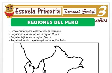 Mapa De Las Regiones Del Per Para Tercero De Primaria Ayuda Para The