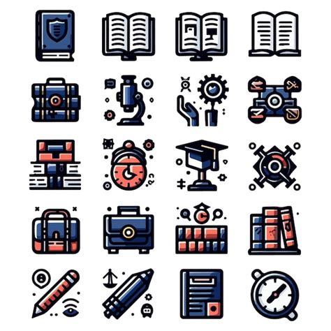 Premium Vector Office Tools Icon Set Collection Vector