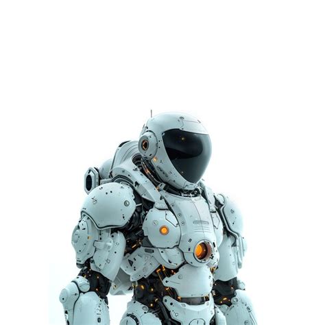 Premium Photo Robot Standing In The Snow Generative Ai