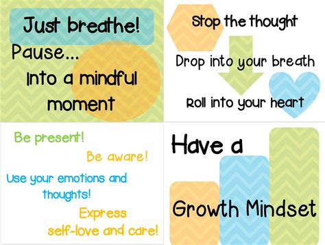 Mindfulness Posters Learning Support Mindfulness Classroom