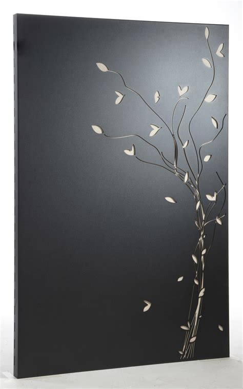 Plaque de protection murale noir sablé DEVAUX Végétal l 80 cm x H 120