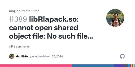 Librlapack So Cannot Open Shared Object File No Such File Or