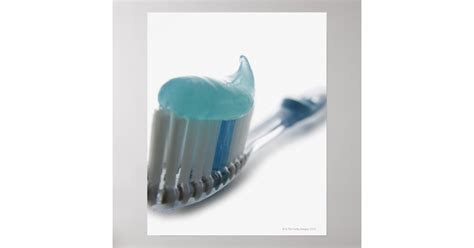 Toothbrush And Toothpaste Poster Zazzle