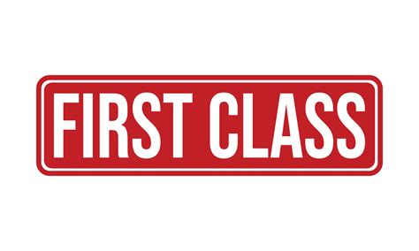 First Class Rubber Stamp Seal Vector 22599377 Vector Art At Vecteezy