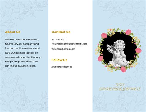 Free Funeral Services Tri Fold Brochure Template To Edit Online