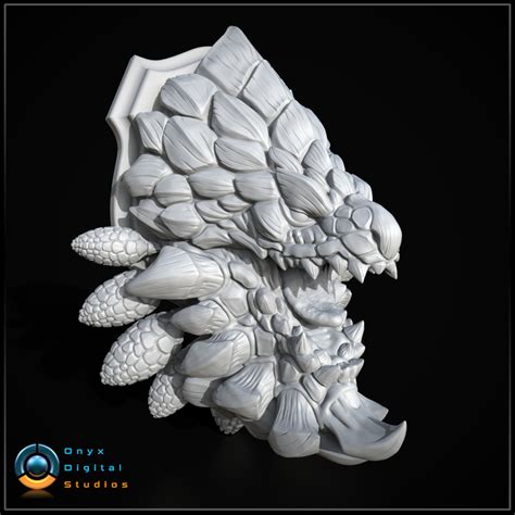 👹 3d Printable Monster Hunter Head Bazelgeuse Wall Trophy・ 3d File For 3d Printing・cults
