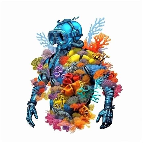 Premium Photo A Close Up Of A Robot With A Gas Mask On Generative Ai