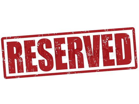Reserved Stamp Stock Vector Colourbox