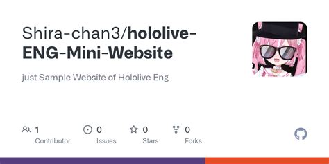 Github Shira Chan Hololive Eng Mini Website Just Sample Website Of