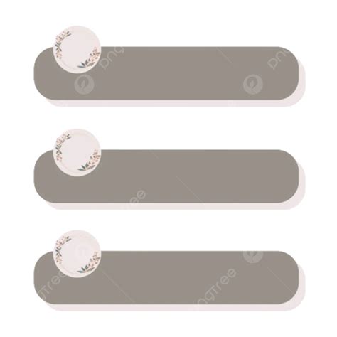 Gray Text Box With Flowers Vector Textbox Gray Design Png And Vector