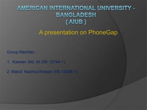Phone Gap Pptx Programming Languages Computing