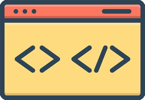 Color Icon For Code Vector Art At Vecteezy
