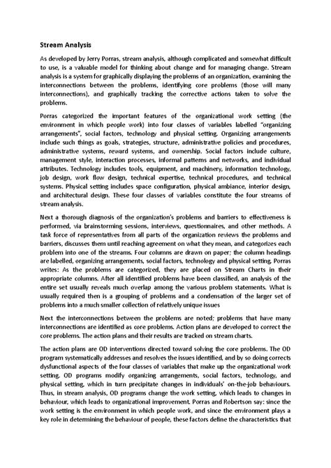 Stream Analysis Stream Analysis Is A System For Graphically Displaying The Problems Of An