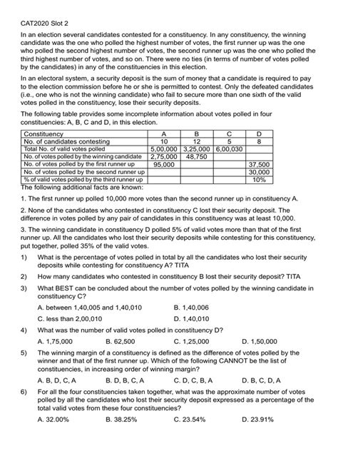 Cat2020 Slot2 Dilr Constituencyelections Pdf Political Corruption