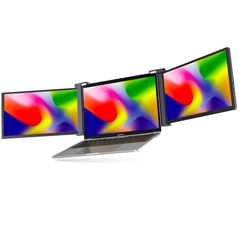 Eviciv 휴대용 트리플 스크린 모니터 노트북 풀 Hd Ips 1080p 디스플레이 익스텐더 13 인치 165 인치