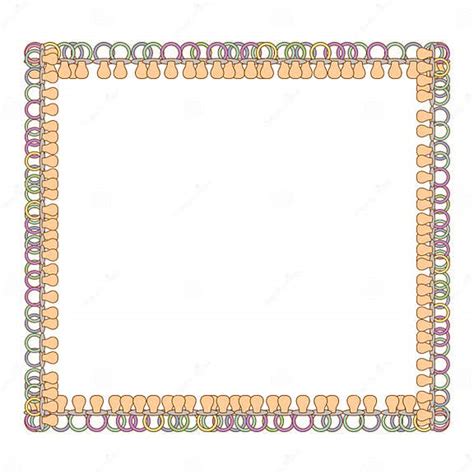 Pacifier Frame Template Stock Vector Illustration Of Element 258802525