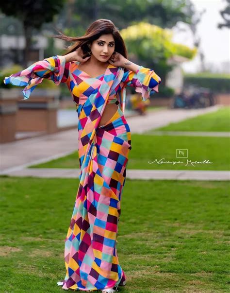 Vasanthi Krishnan Love For Leheria Georgette Saree