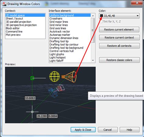Merubah Layar Kerja Autocad 2011