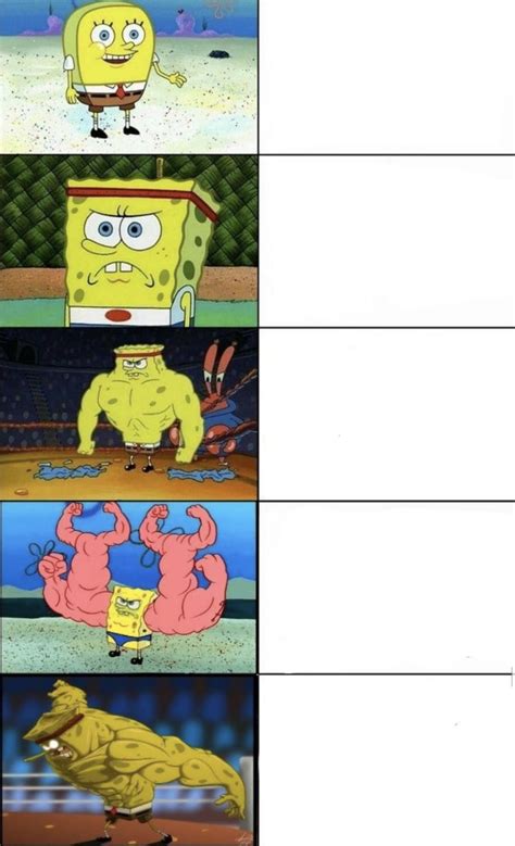 Buff Spongebob Blank Template Imgflip