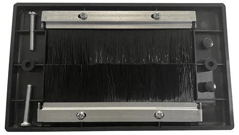2 Gang Brush Plate Black Plate And Black Brush Blake Uk Cpc