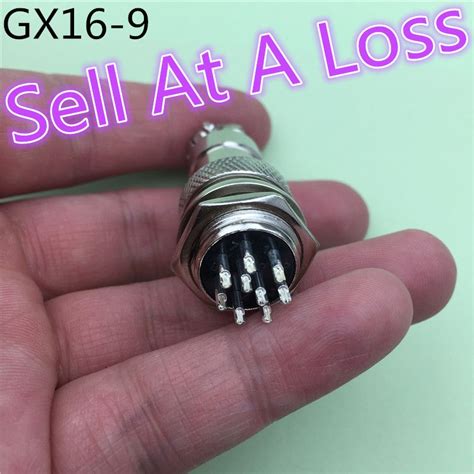 1set Lot Gx16 9 Pin Male And Female L77 Diameter 16mm Wire Panel