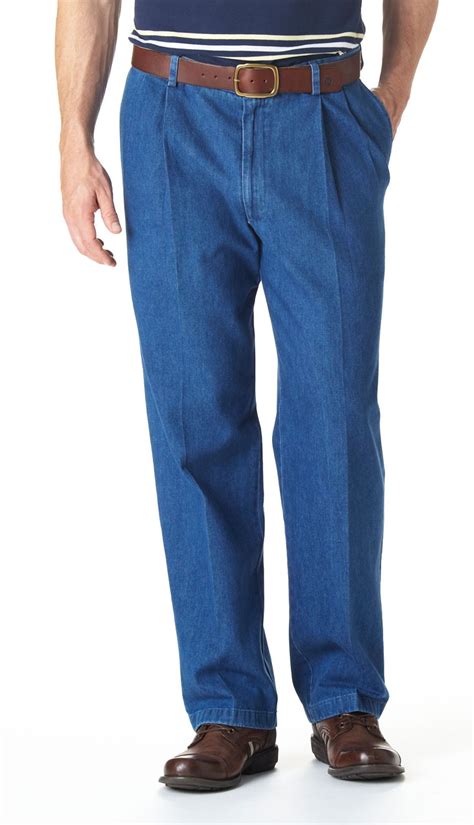 Haggar Work To Weekend Denim Pleated Front Mens Pants Dick Anthony Ltd