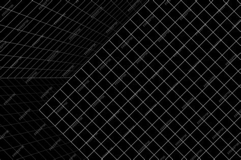 Premium Vector 3d Wireframe Grid Room Background Vector