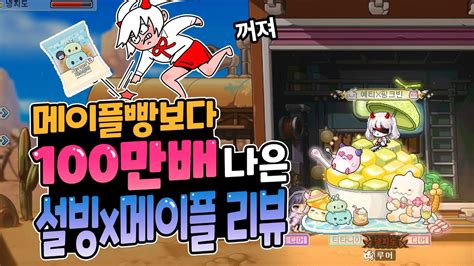 메이플x설빙 콜라보 리뷰 메이플에 진심인 녀석들이 왜이렇게 많지 【메이플 넹찌】 Youtube