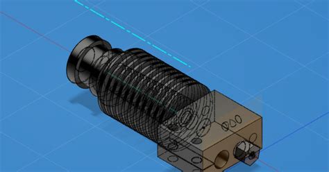 E3D V6 with Volcano hot end 71 mm modeled for accessory creation ...
