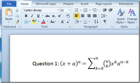 How To Insert Equation In Word Tessshebaylo