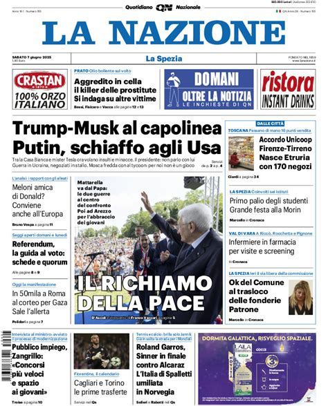 La Nazione Prima Pagina Di La Spezia
