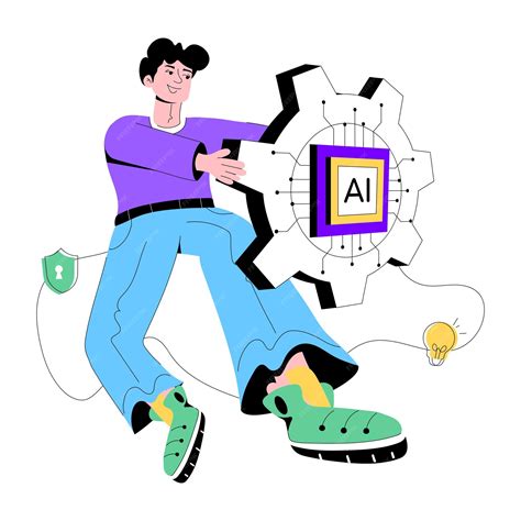 Premium Vector Trendy Flat Illustration Of Ai Management