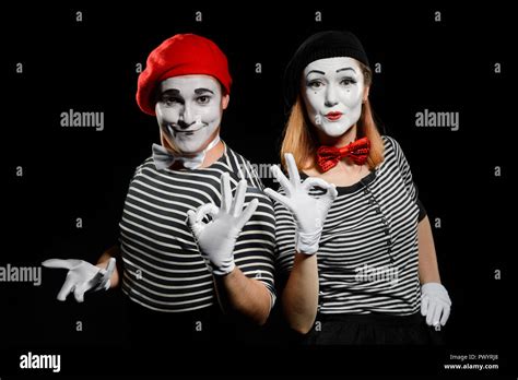 Male And Female Mime Stock Photo Alamy