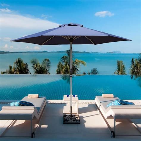 Otryad 7 5 Ft Aluminium Patio Market Umbrella Outdoor Waterproof