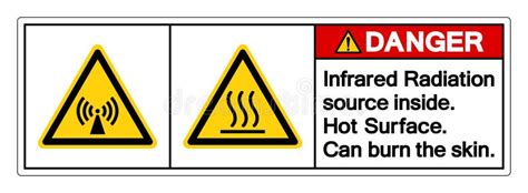 Danger Infrared Radiation Source Inside Hot Surface Can Burn The Skin
