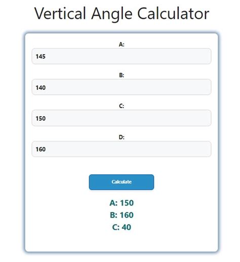 Vertical Angle Calculator Savvy Calculator