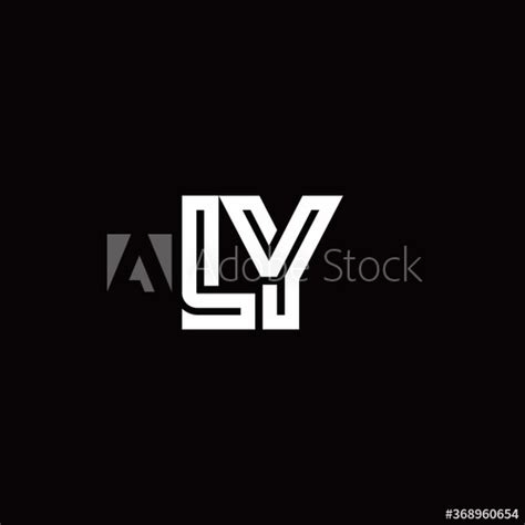 LY Monogram Logo With Abstract Line Comprar Este Vetor Do Stock E