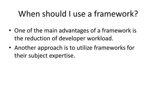 Frameworks Galore A Pragmatic Review Ppt