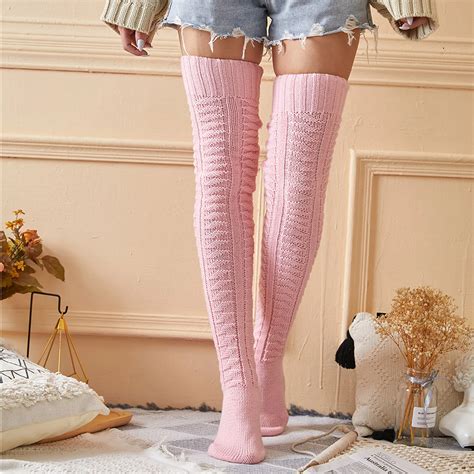 Calcetines Hasta El Muslo Para Mujer Medias Largas Y Cálidas Por