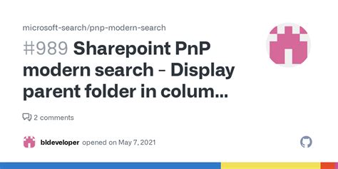 Sharepoint PnP Modern Search Display Parent Folder In Column Without
