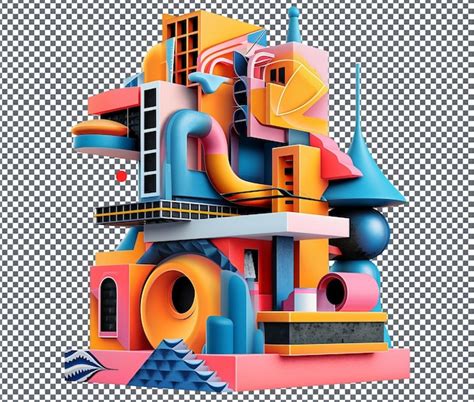 Interesting Art Museum Featuring Isolated On Transparent Background Premium AI Generated PSD