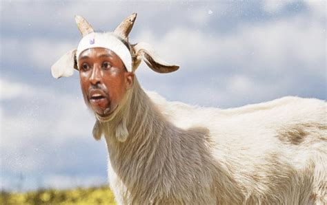 Photo Kentavious Caldwell Popes Face On The Head Of A Goat