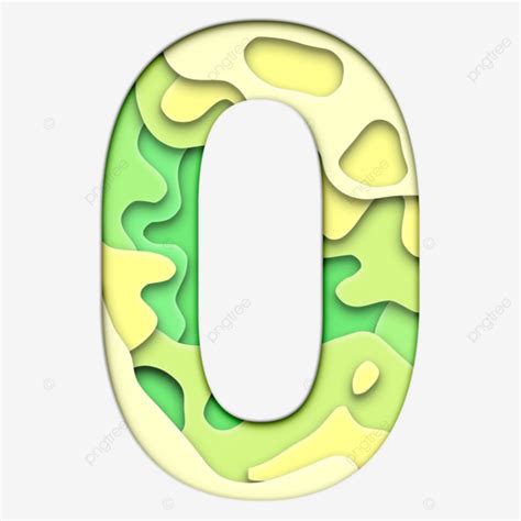 Papercut Zero Number Paper Cut Number Zero PNG Transparent Clipart Image And PSD File For