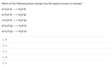 Solved Select The System With The Greater Entropy A 1g Of