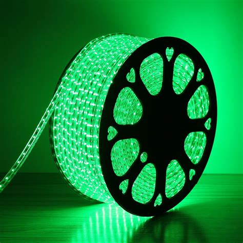 100ft Green 110v Smd 5050 Led Strip Light Ip65 7x14mm — Led Rope