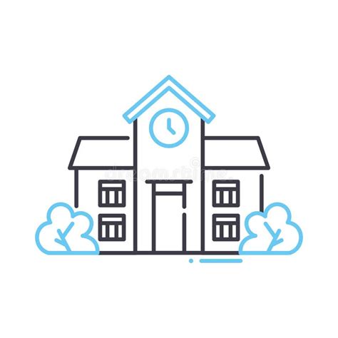 University Line Icon Outline Symbol Vector Illustration Concept Sign