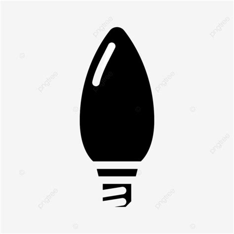 최소한의 전구 모양 아이콘 벡터 과학 기술 벡터 단색화 Png 일러스트 및 벡터 에 대한 무료 다운로드 Pngtree