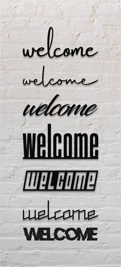 Metal Welcomesign Welcome Wall Hanging Welcome Wall Decor Welcome